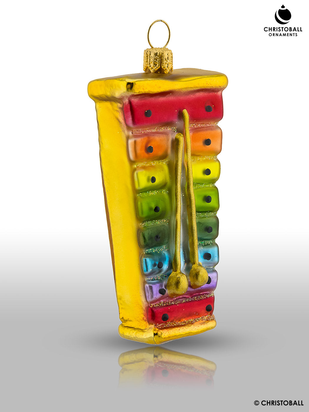 Weihnachtsform aus Glas Xylophon, Glockenspiel – Christoball